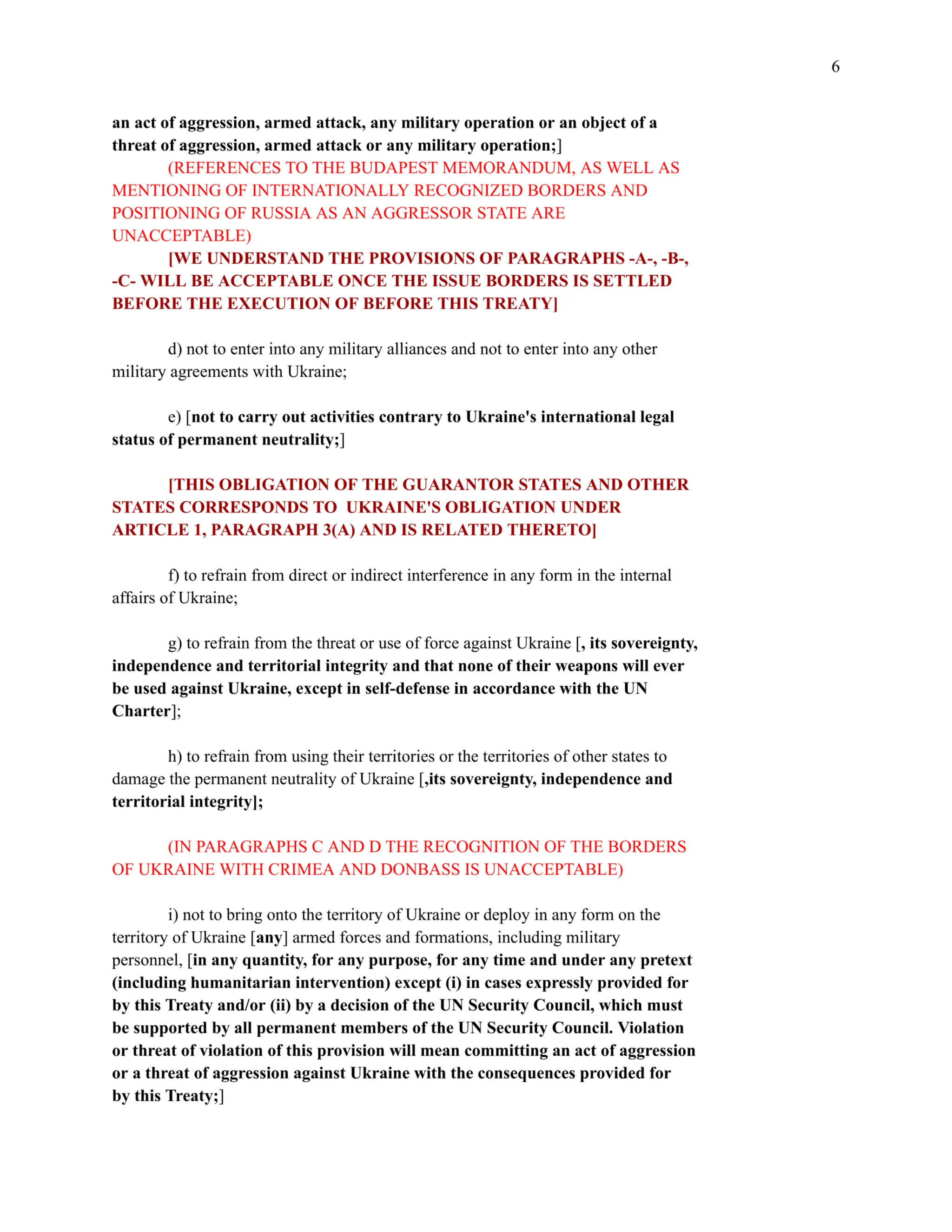 A draft Ukraine-Russia treaty from April 2022 | PDF