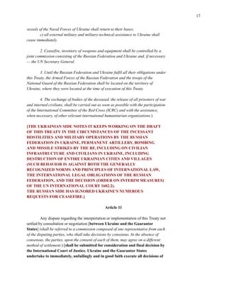 A draft Ukraine-Russia treaty from April 2022 | PDF