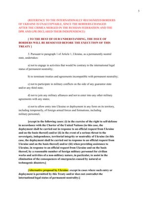 A draft Ukraine-Russia treaty from April 2022 | PDF