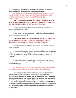 A draft Ukraine-Russia treaty from April 2022 | PDF