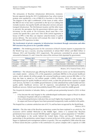 Individual Assignment on PPPs in Emerging Markets - Edwin Johan Santana ...
