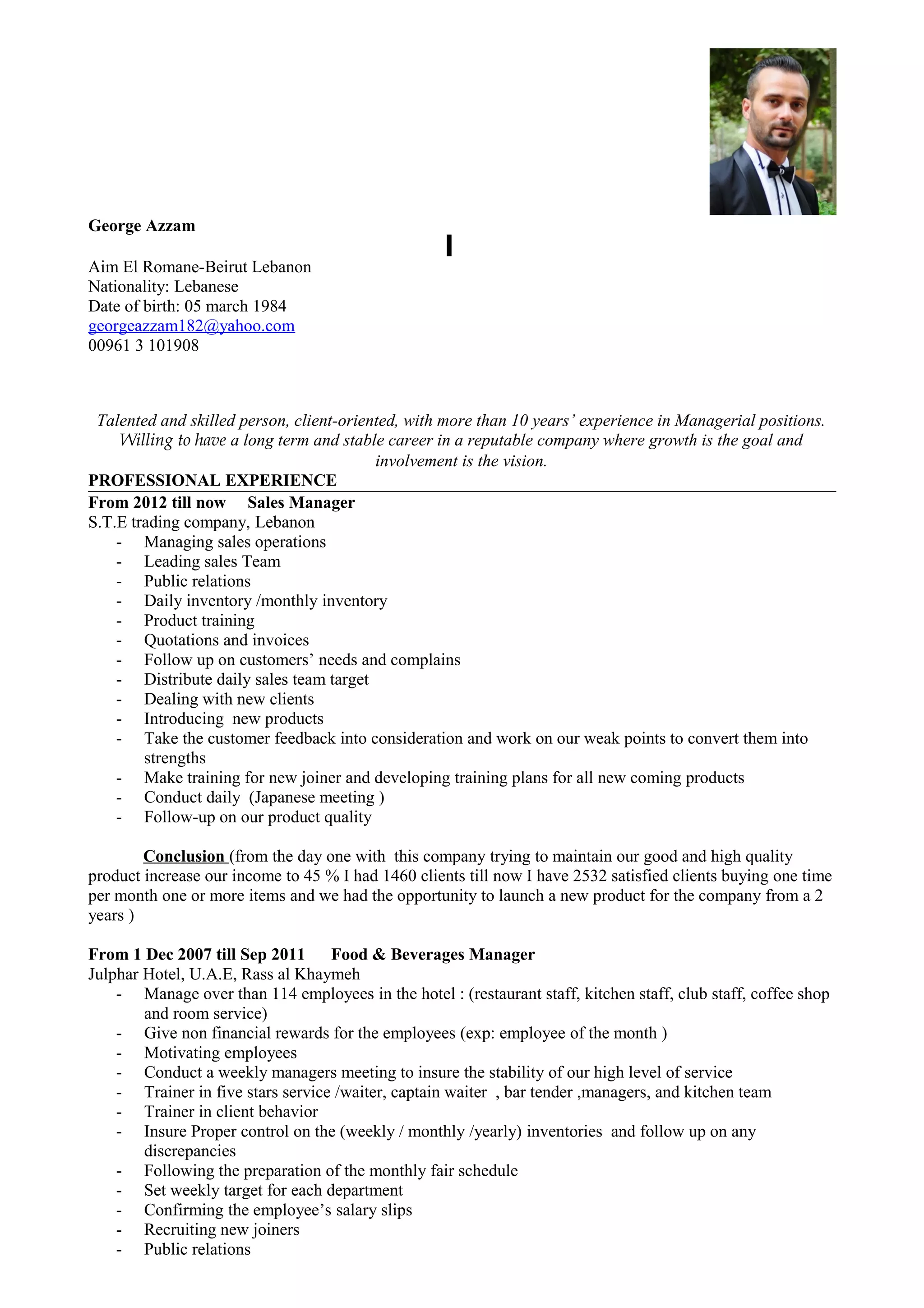 CV - George Azzam (1) | PDF