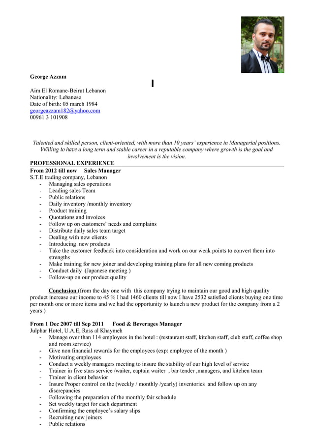 CV - George Azzam (1) | PDF