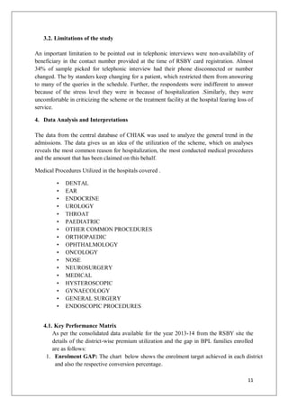 Report on RSBY-CHIS UTILISATION AND BENEFICIARY FEEDBACK STUDY | PDF