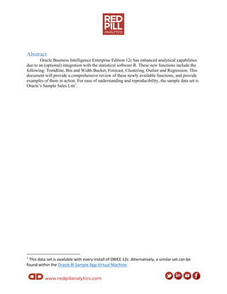 OBIEE 12c Advanced Analytic Functions | PDF