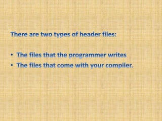 C-Header file | PPTX