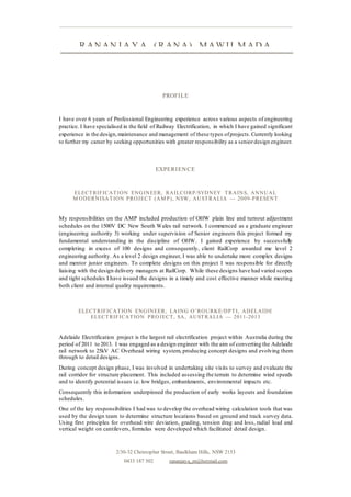 RBM-CV | DOCX | Rail Travel | Travel Type