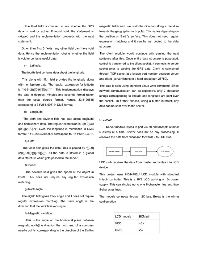 Design and implementation of GPS Tracker | DOC | Computer Peripherals | Computing