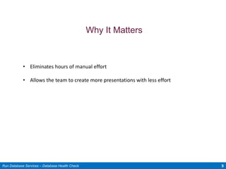 Health check automation | PPTX