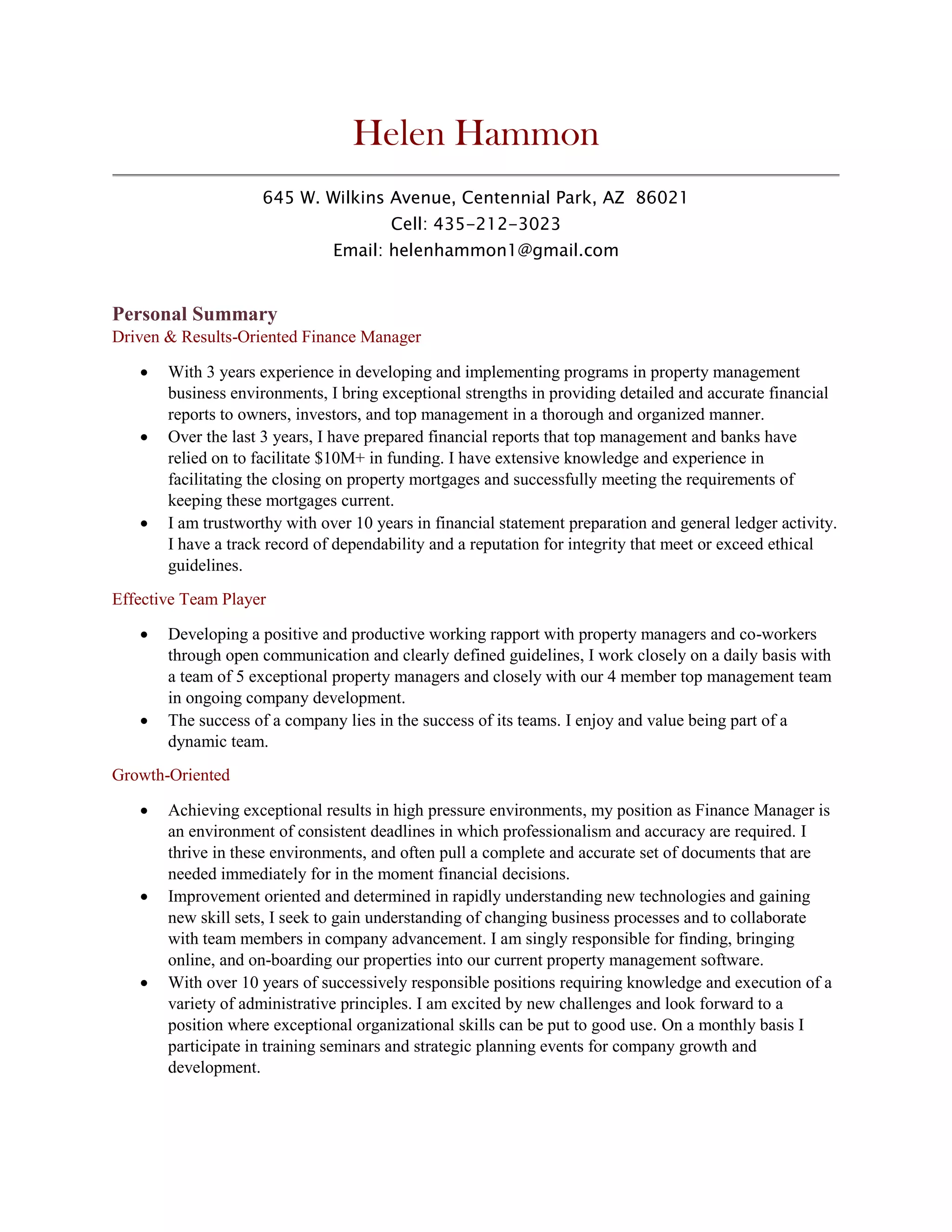 HelenHammonResume | PDF