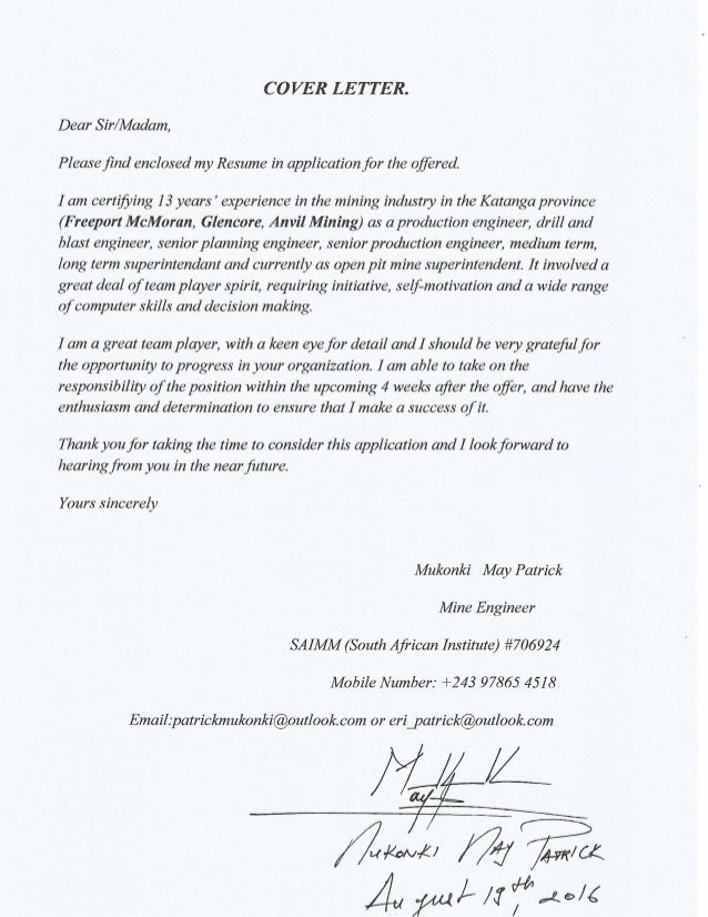 revised resume signed