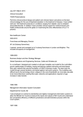 CV Jonathan Grice | PDF