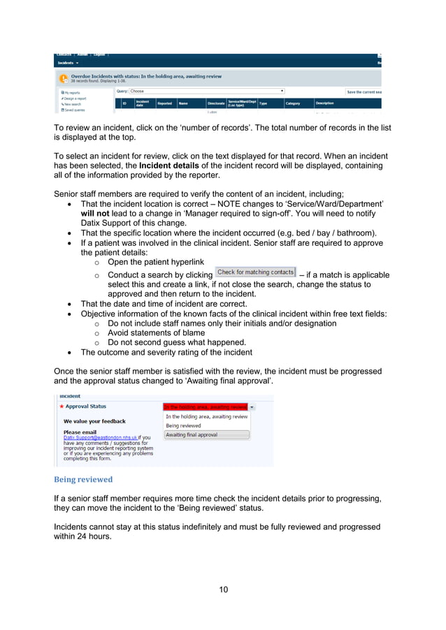 Datix Handler Training manual | PDF | Email | Internet