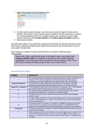 Datix Handler Training manual | PDF