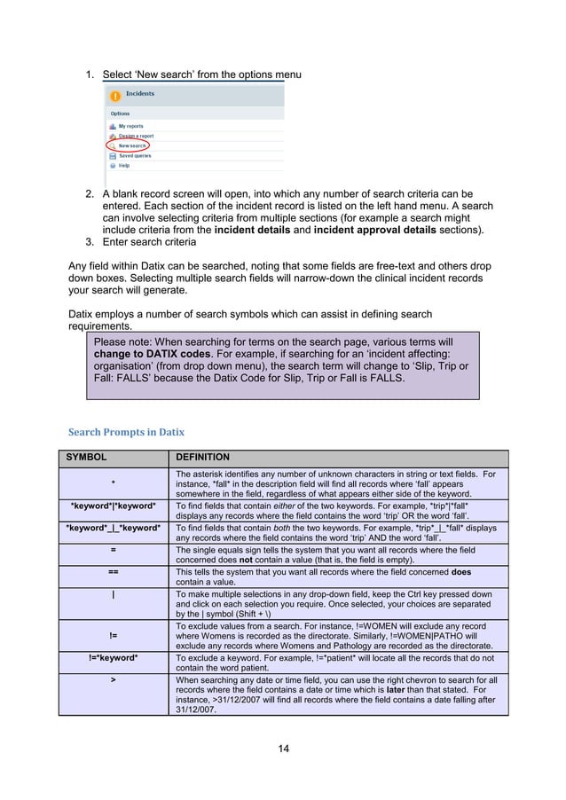 Datix Handler Training manual | PDF | Email | Internet