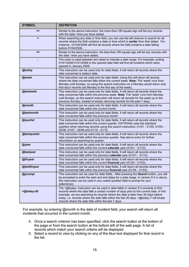 Datix Handler Training manual | PDF | Email | Internet