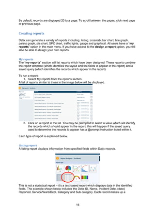 Datix Handler Training manual | PDF