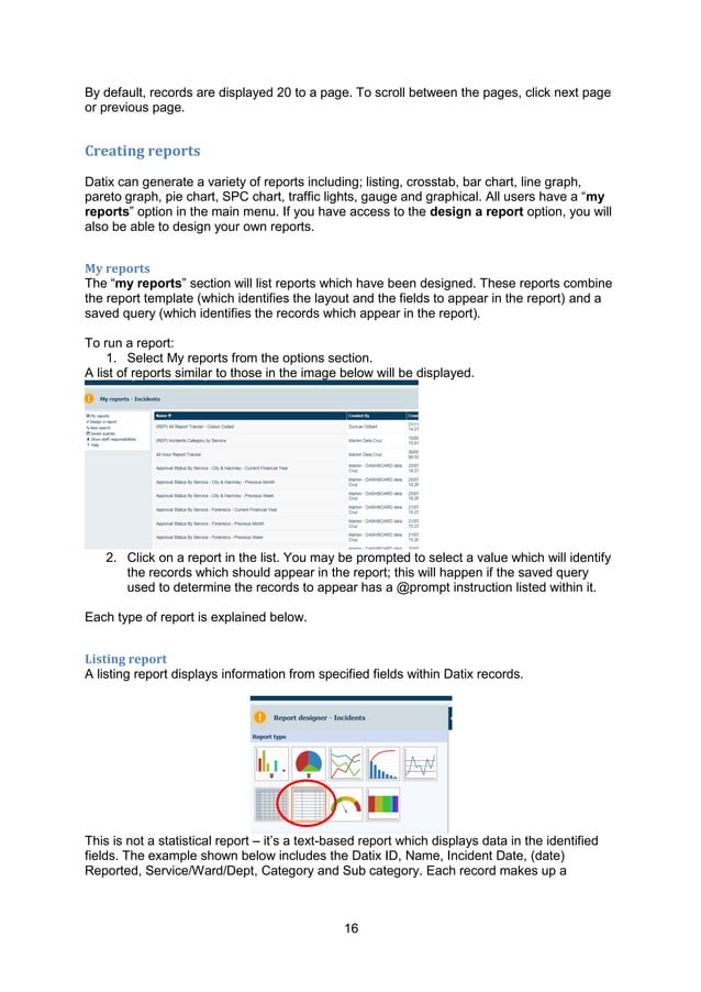 Datix Handler Training manual | PDF