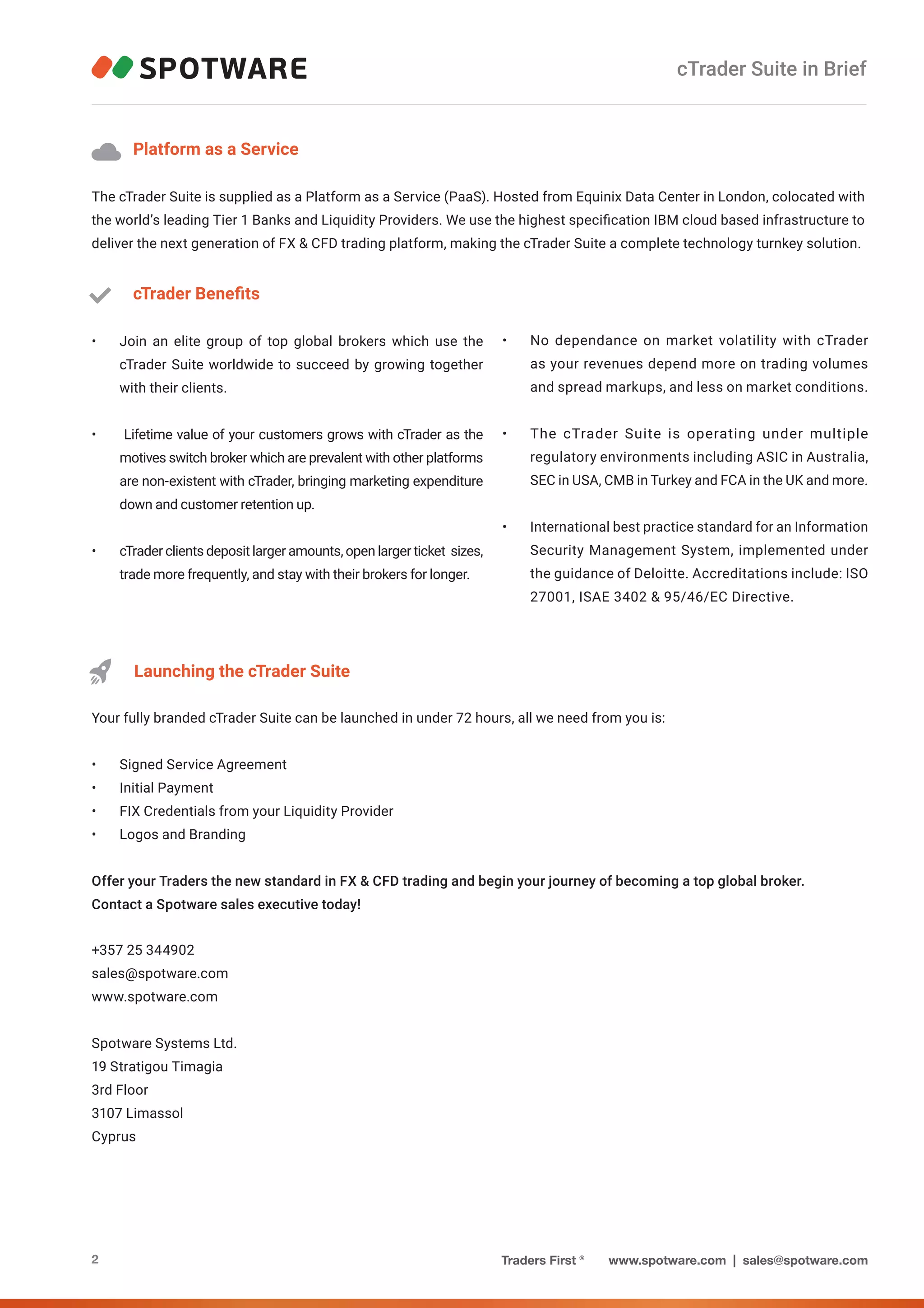 cTrader Suite in Brief | PDF