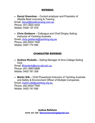 Joshua Belsham Curriculum Vitae - MAR 16 | PDF