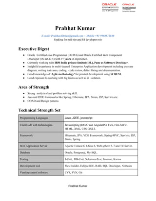PrabhatKumarResume | PDF | Web Development | Internet