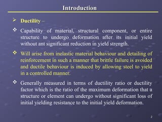 Ductile Detailing of Reinforced Concrete Structures for Seismic ...