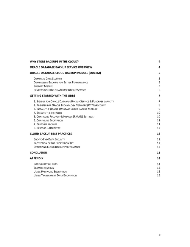 twp-oracledatabasebackupservice-2183633 | PDF