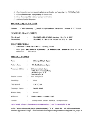 C.P.RAJPUT RESUME | PDF