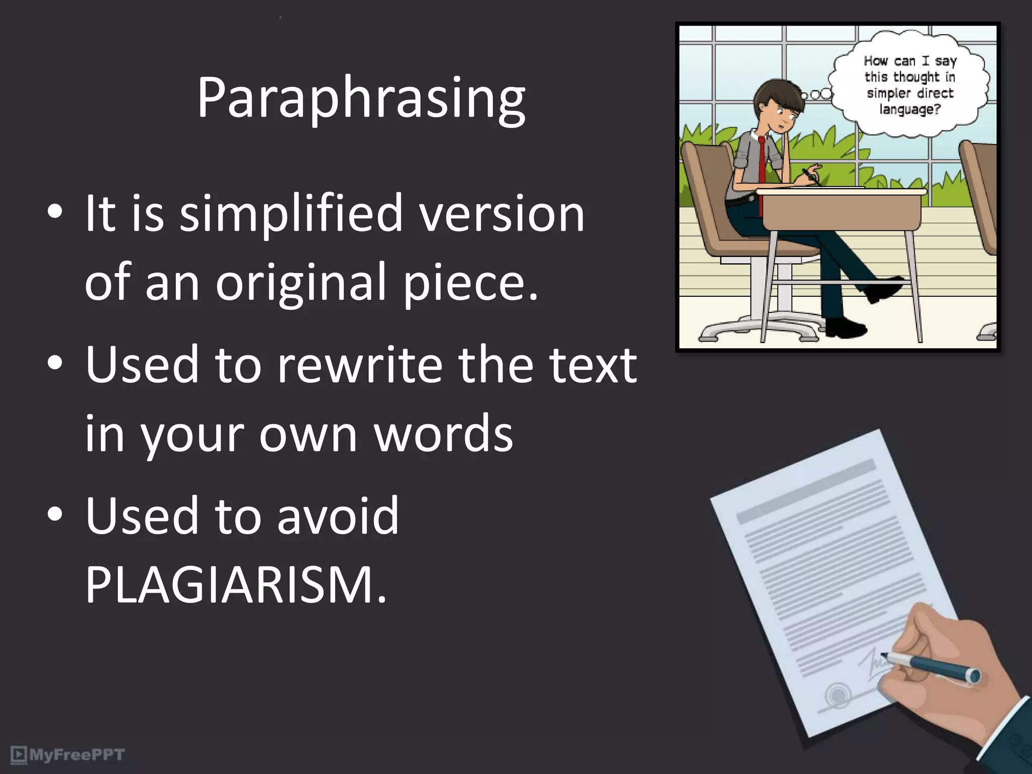 Paraphrasing - EAPP | POTX