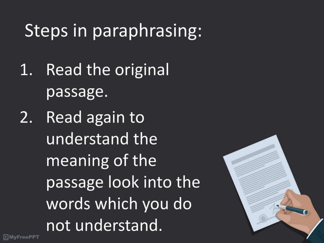 Paraphrasing - EAPP | POTX