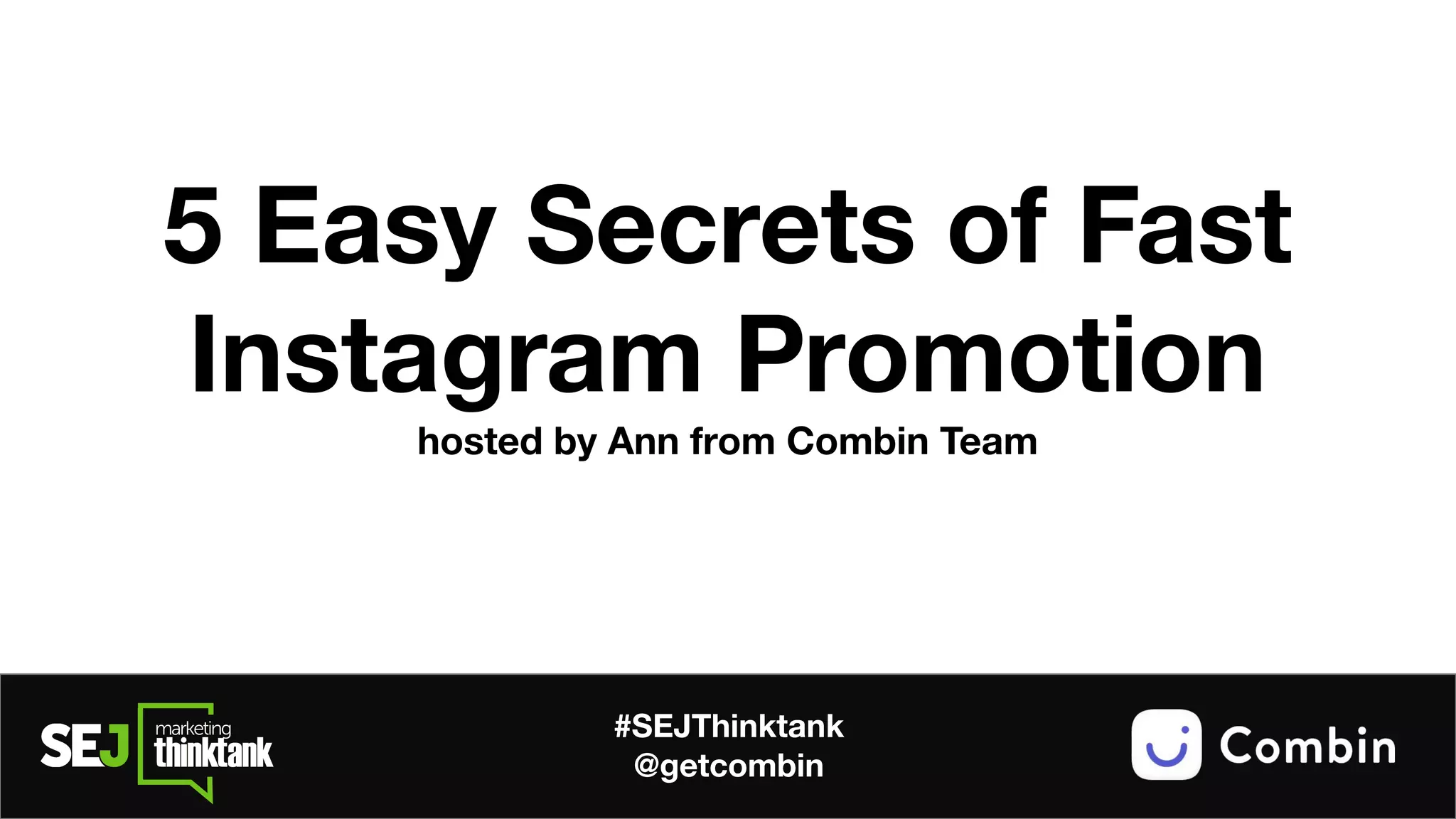 5 Easy Secrets of Fast Instagram Promotion | PPT