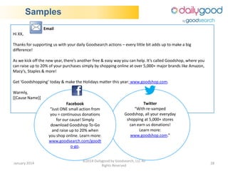 5 easy steps to raising $1,000 with Goodshop & more in 2014 | PPTX ...