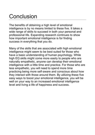 5 Easy Ways to Boost Your Emotional Intelligence | PDF