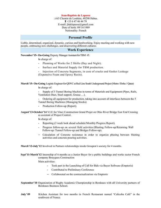 JB-CV-English-2016 | PDF