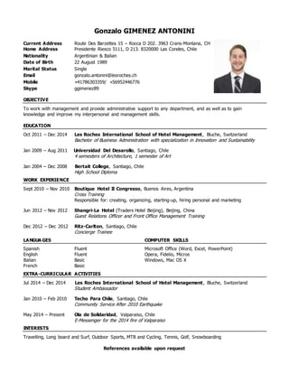 Gonzalo GIMENEZ ANTONINI CV | DOCX