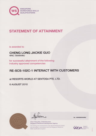 WDA RETAIL CERTS | PDF | Retail Industry | Industries