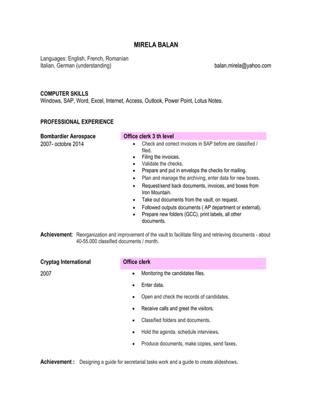 MIRELA BALAN-resume | PDF