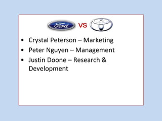 Ford VS Toyota New | PPTX