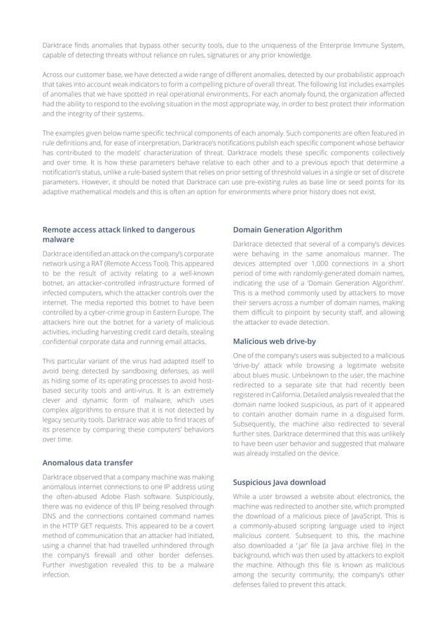 Data Sheet_What Darktrace Finds | PDF