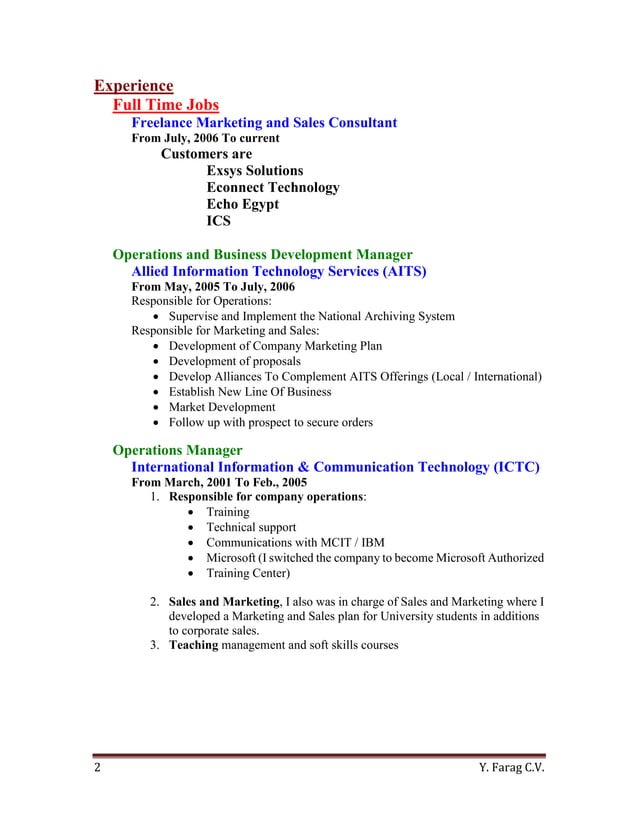 Youssef Farag CV | PDF