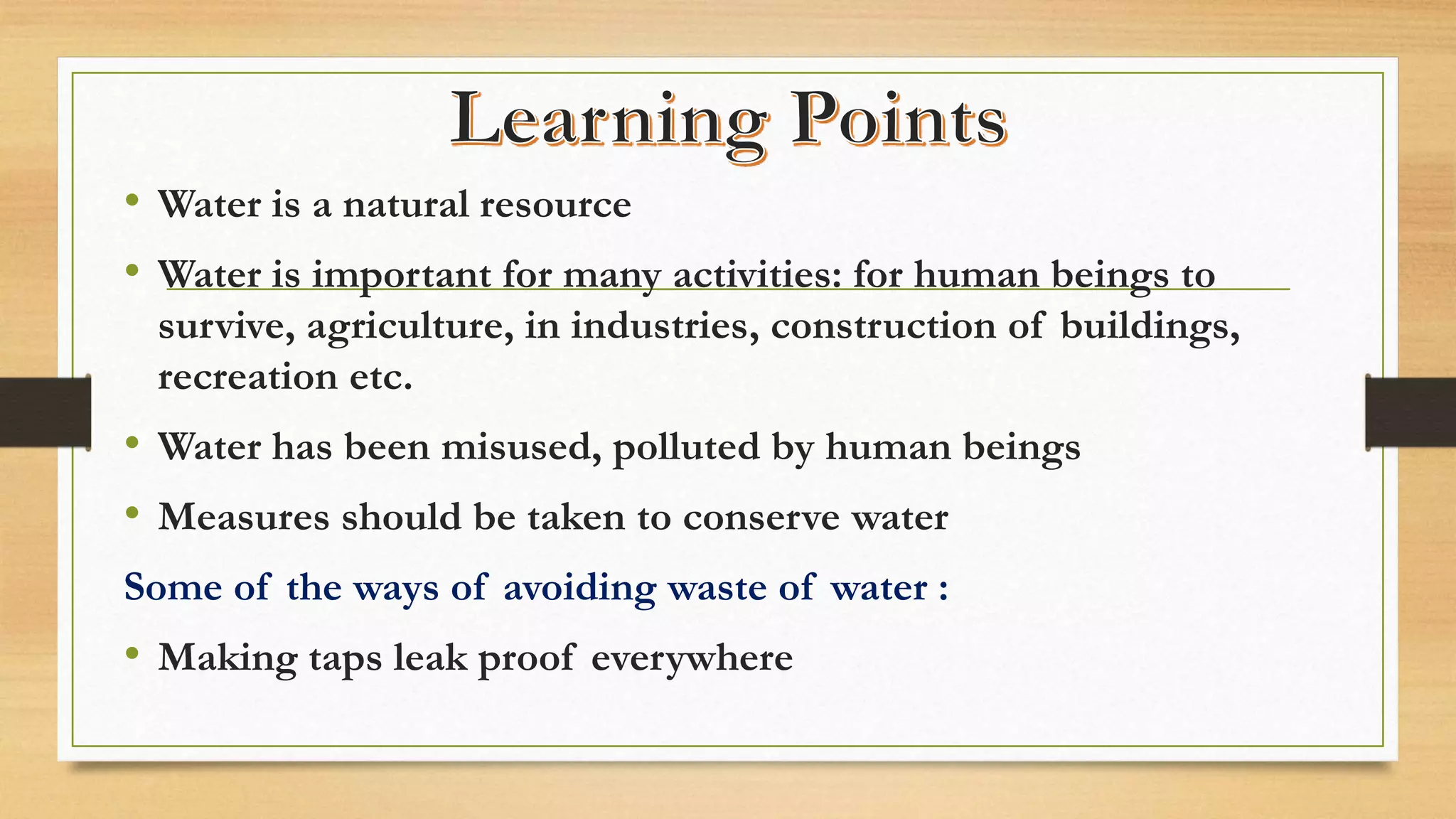 5 E Model Lesson Plan- Conservation of Water | PPTX