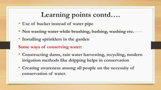 5 E Model Lesson Plan- Conservation of Water | PPTX