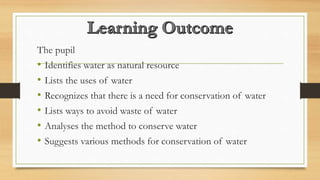 5 E Model Lesson Plan- Conservation of Water | PPTX