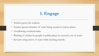 5 E Model Lesson Plan- Conservation of Water | PPTX