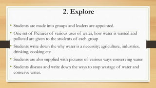 5 E Model Lesson Plan- Conservation of Water | PPTX