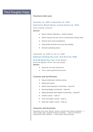 PD Happ resume001 | PDF