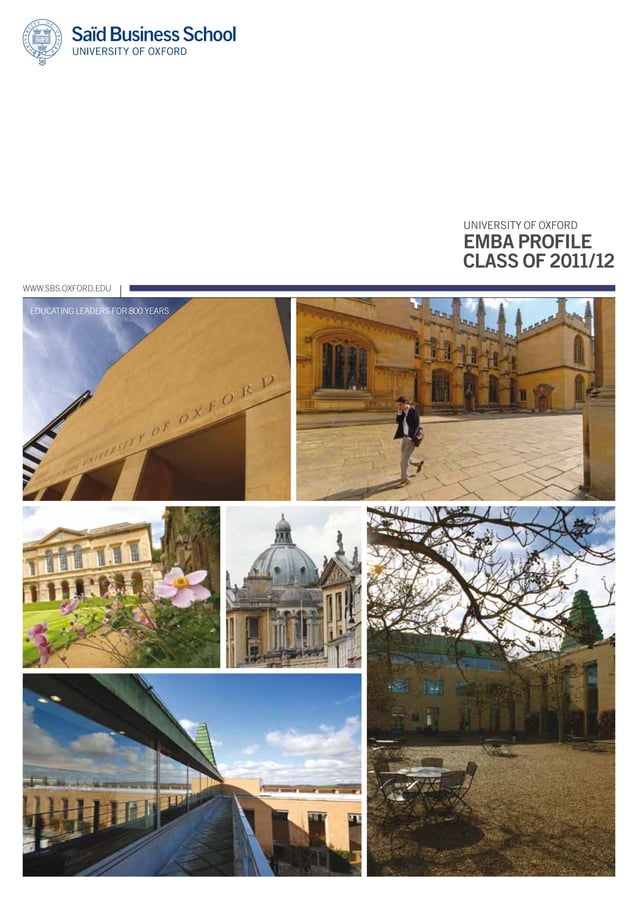 EMBA 8 ClassProfile book | PDF | Professional School | Postgraduate ...