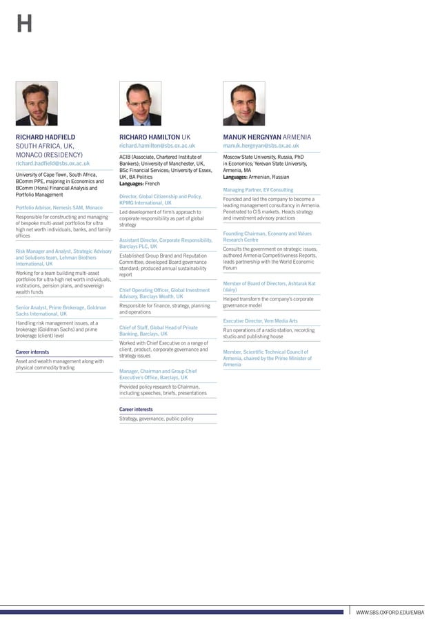 EMBA 8 ClassProfile book | PDF | Professional School | Postgraduate ...