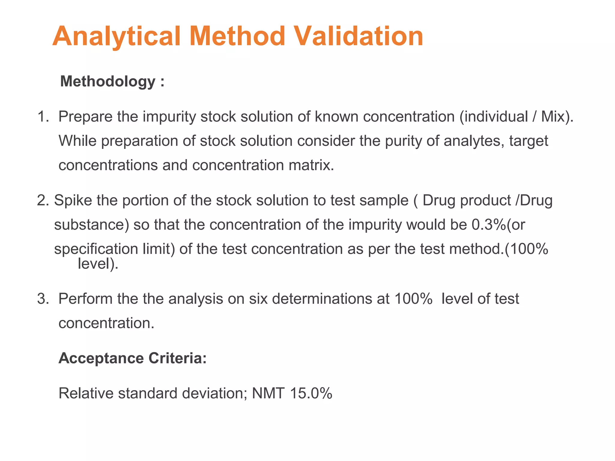 Related Substances-Method Validation-PPT_slide | PPT