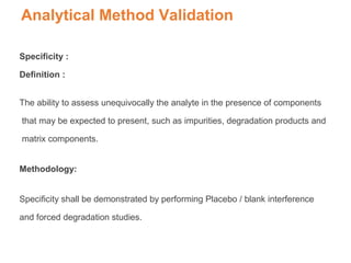 Related Substances-Method Validation-PPT_slide | PPT